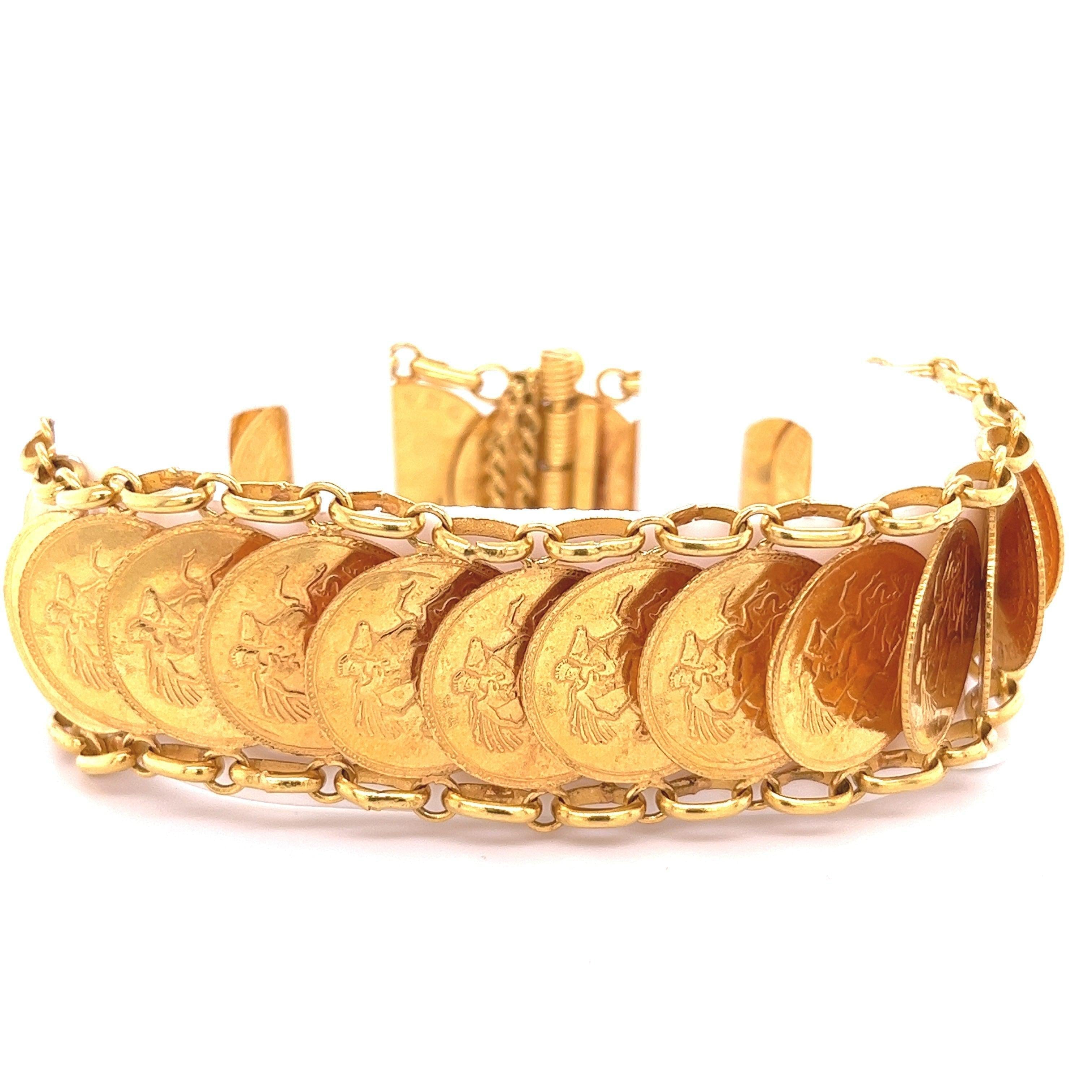 1911 King George V British Royal Mint Gold Coin Bracelet in 22k Gold ...