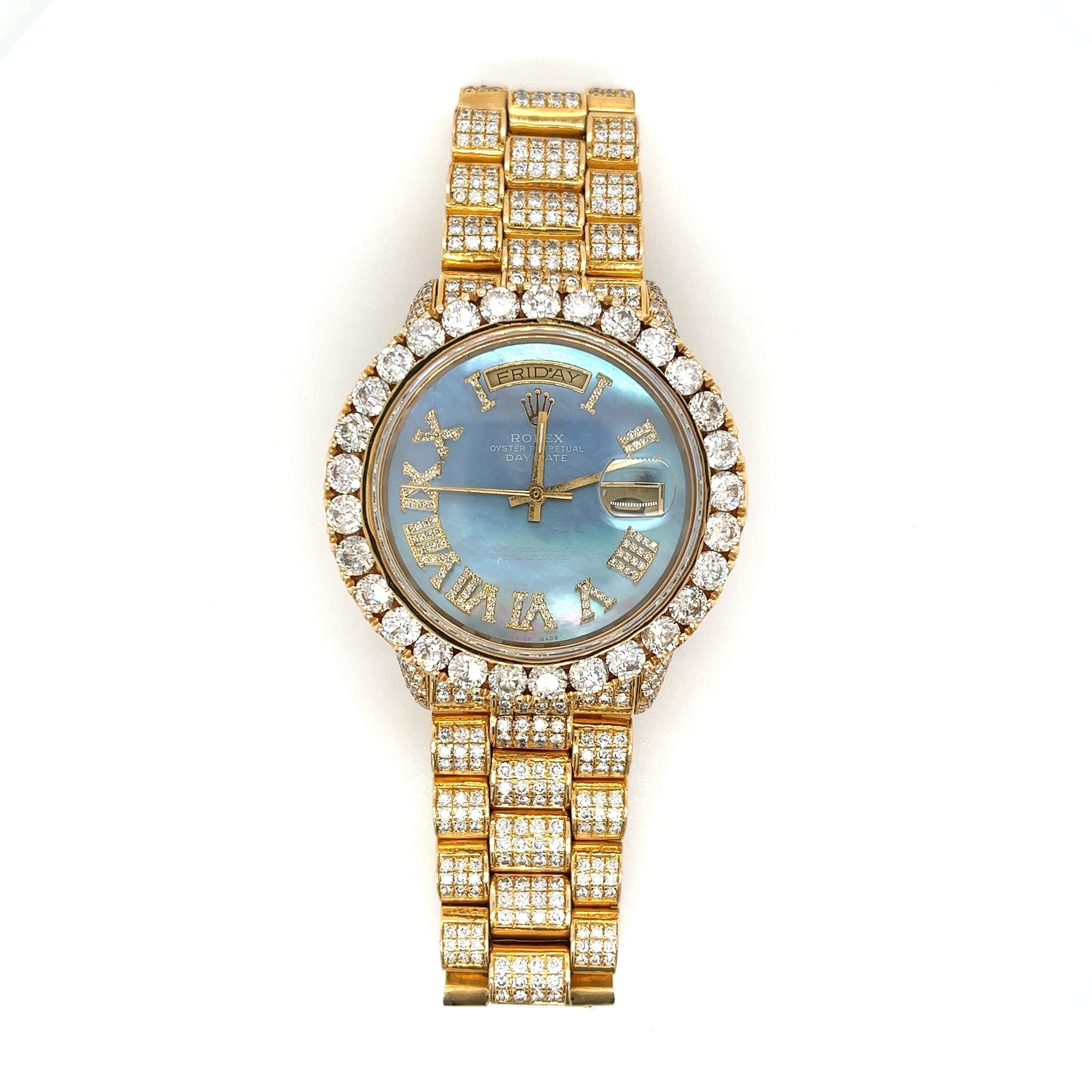 Rolex 40mm DayDate Gold Diamond Presidential Bracelet | MOP Dial – ASSAY
